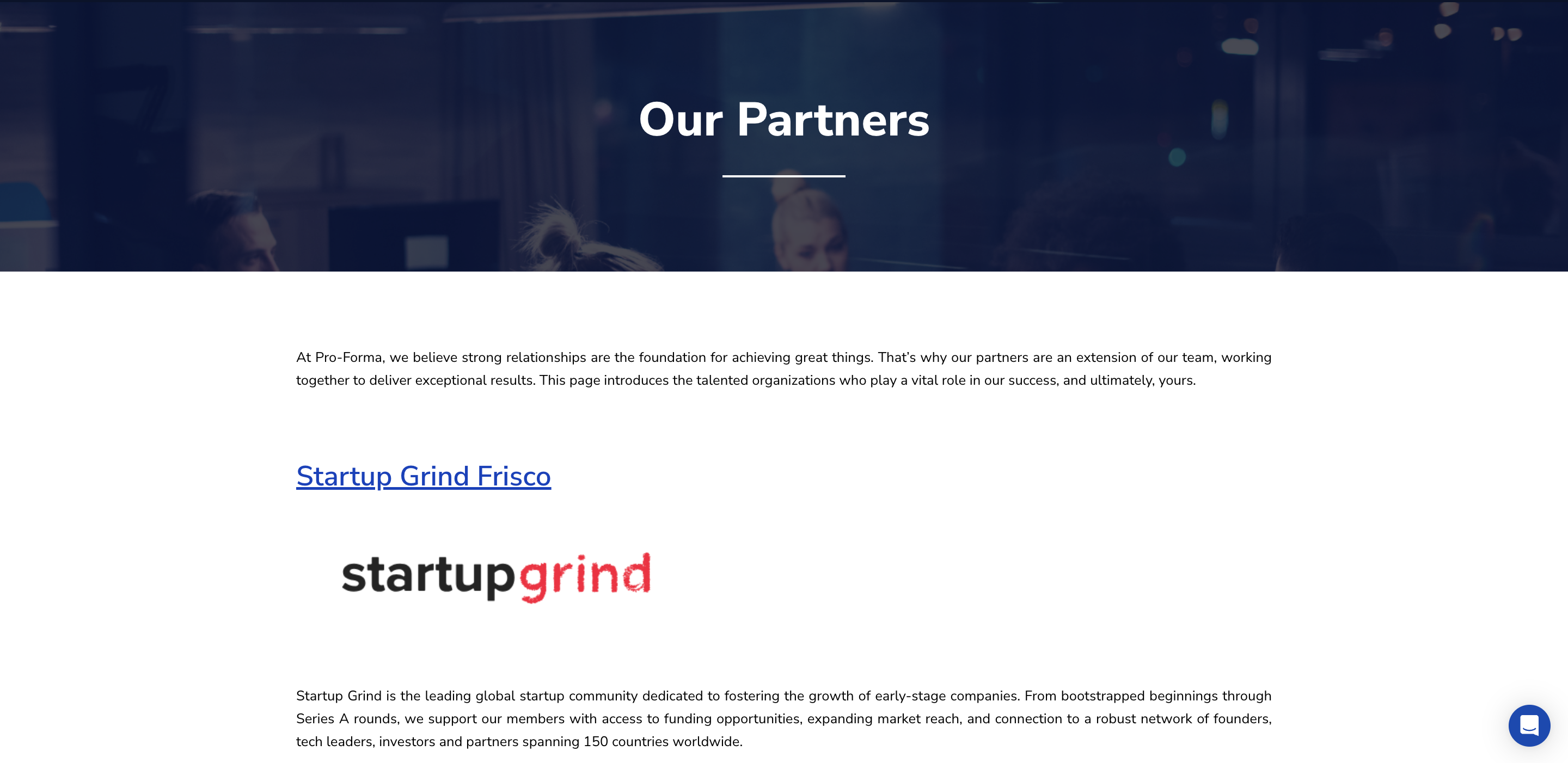 Partner Resources - Pro-Forma